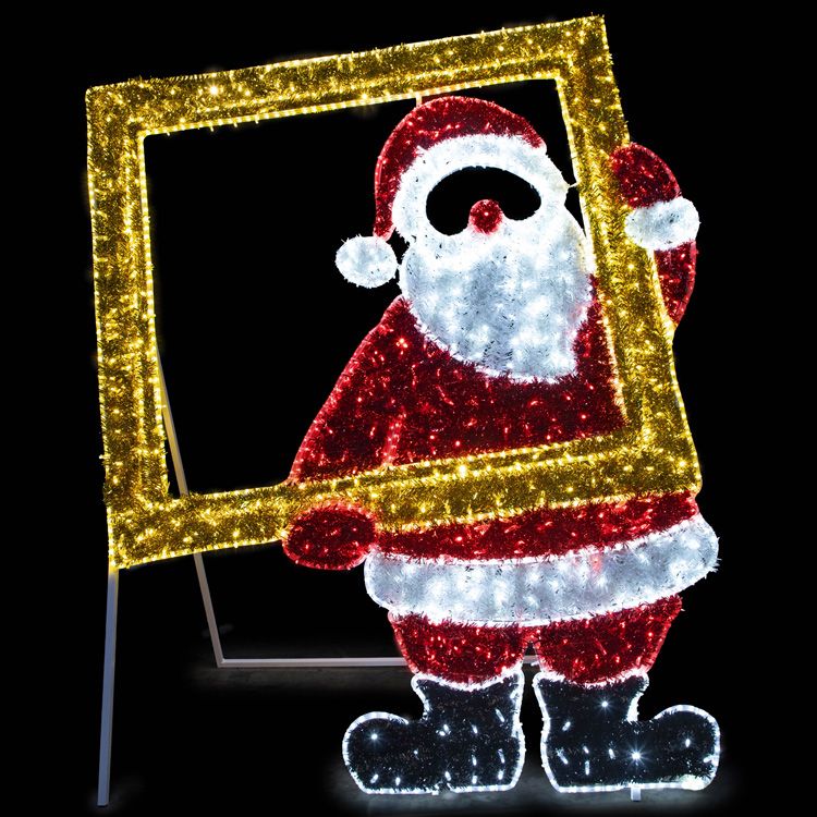 7 Foot Santa with Photo Frame — Resorts Depot